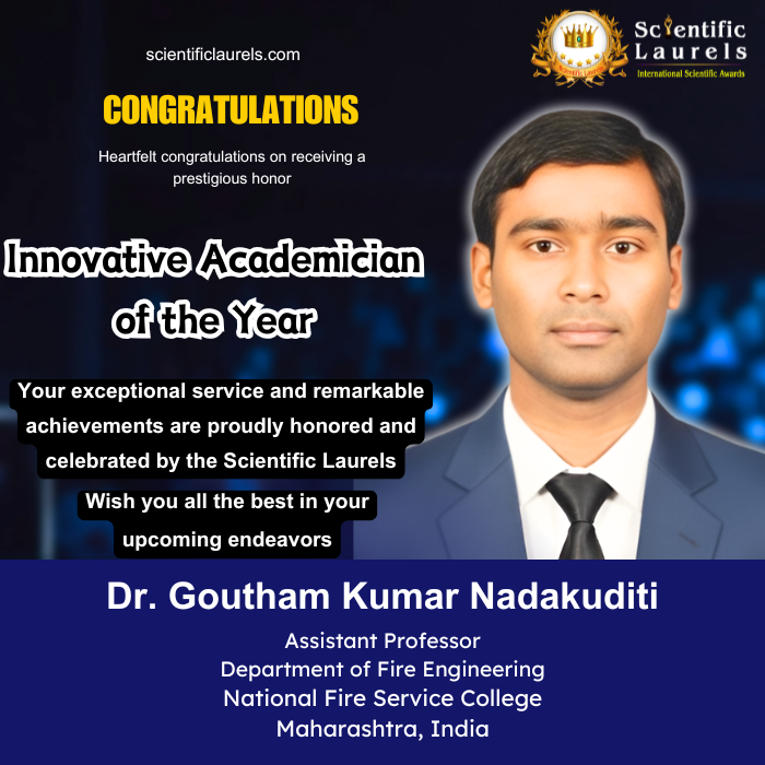 Dr. Goutham Kumar Nadakuditi | Biography | Scientific Laurels